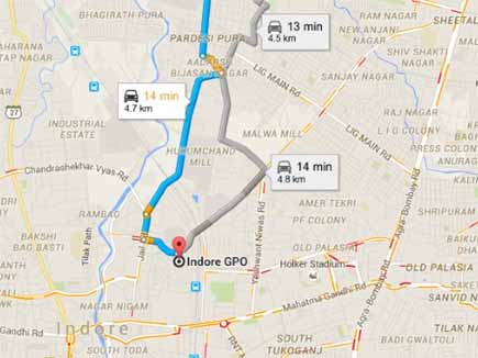 इंदौर सहित देश के 12 शहर गूगल रियल टाइम ट्रैफिक अपडेट में शामिल