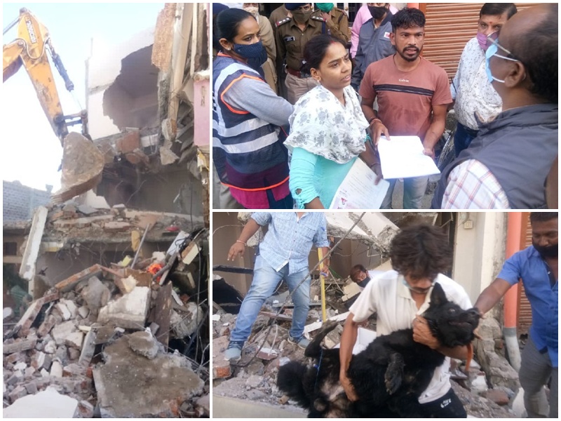 Indore News: निगम ने इंदौर की लेडी डॉन के तीन मंजिला अवैध निर्माण को तोड़ा