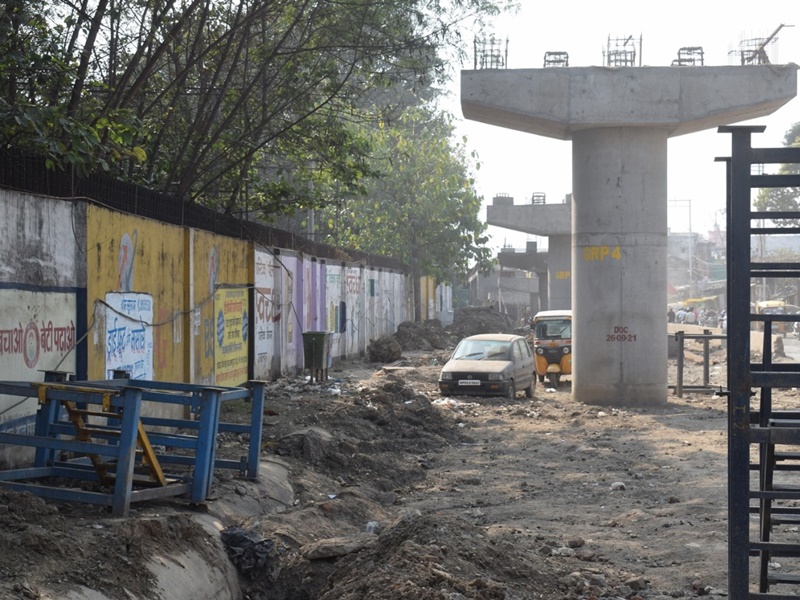Jabalpur Flyover: जबलपुर में 400 मीटर पीएडंटी की दीवार फ्लाईओवर निर्माण ...
