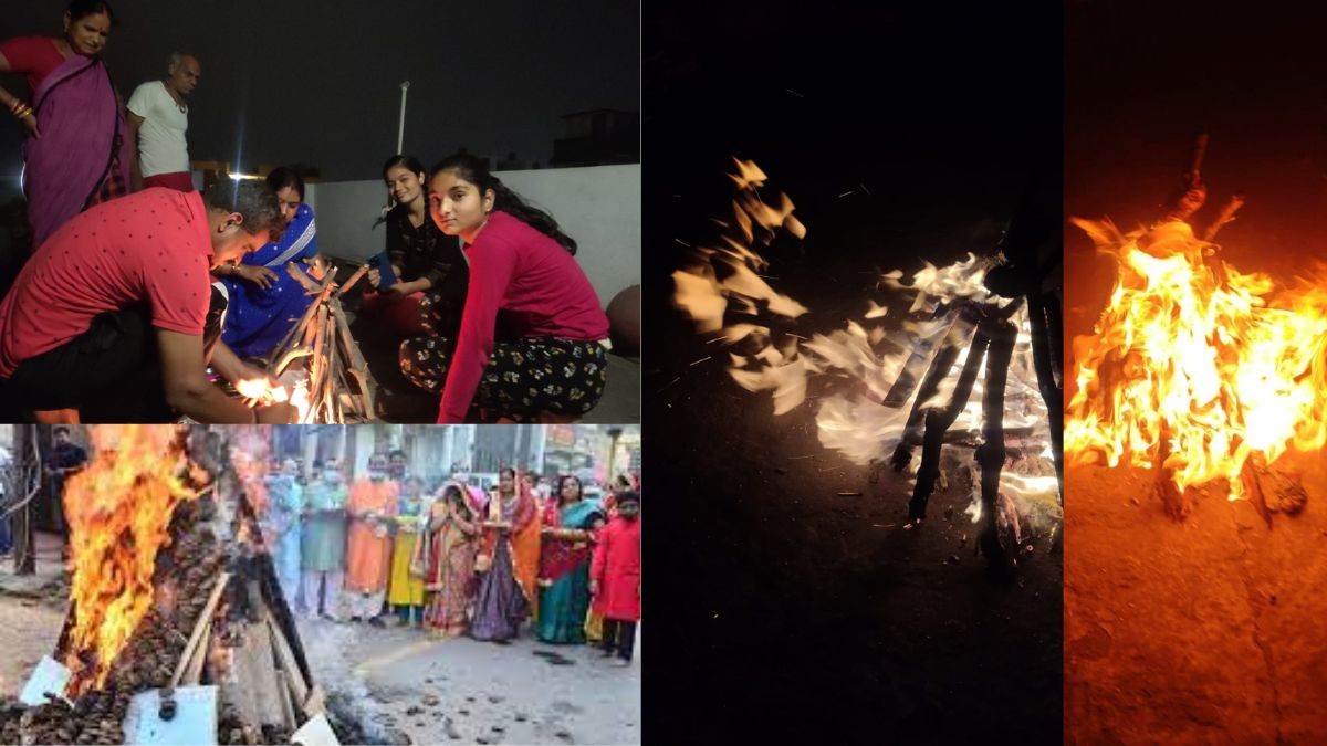 Holi Festival 2023: शहर में गोकाष्ठ से हुआ होलिका दहन, कटने से बच गए ...