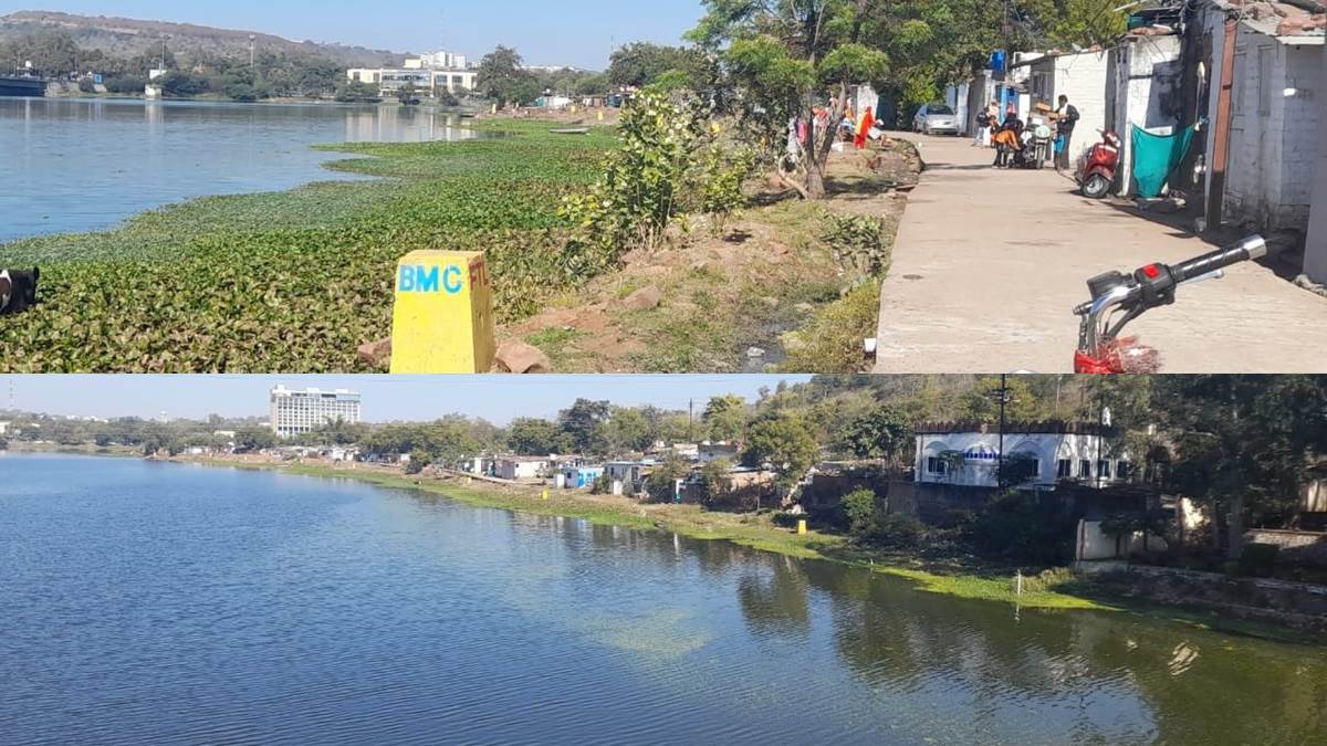 Bhopal News: बड़ा तालाब के किनारे तान दी झुग्गियां, पानी में मिल रहा ...