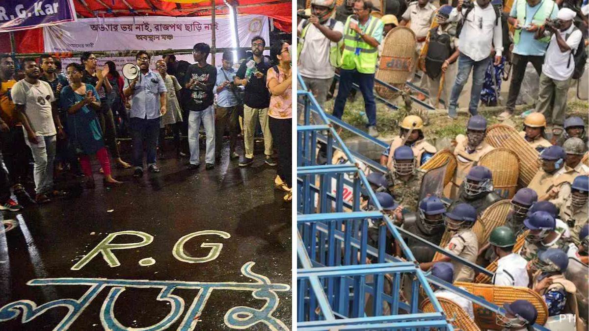 RG Kar Protest: 'पुलिस ने किया लाठीचार्च, सिर में लगी चोट', प्रदर्शन ...