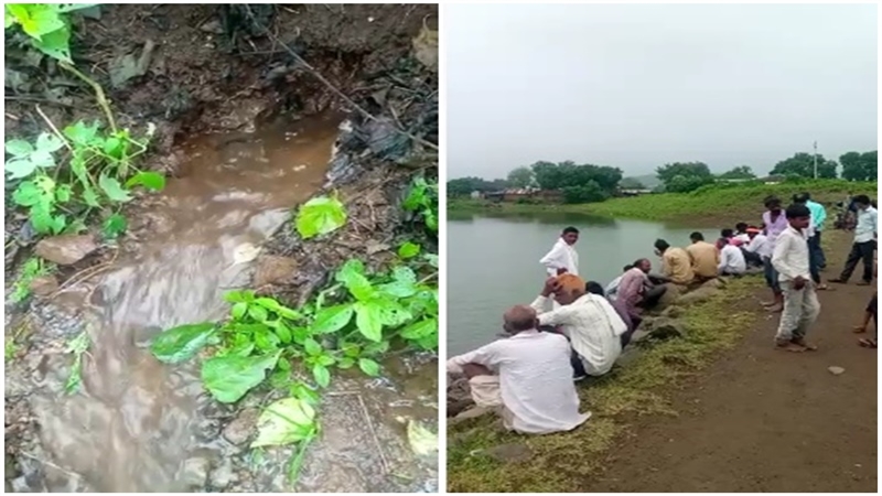 Khandwa News : जल संसाधन विभाग के अर्दला तालाब की पाल में छेद से मचा ...