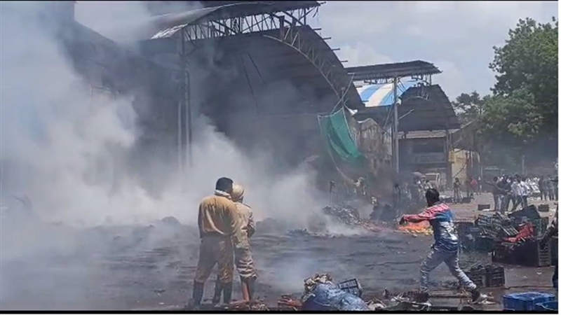 Fire In Indore Video: आम के कैरेट में बीड़ी से लगी आग-कार्बाइड-घास से ...