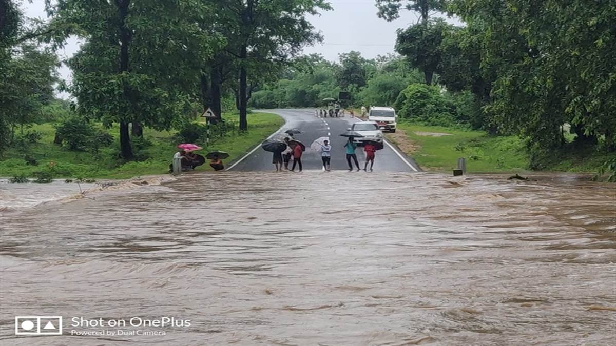 Heavy Rain in Balaghat : जिले में लगातार हो रही वर्षा से नदी, नाले उफान ...