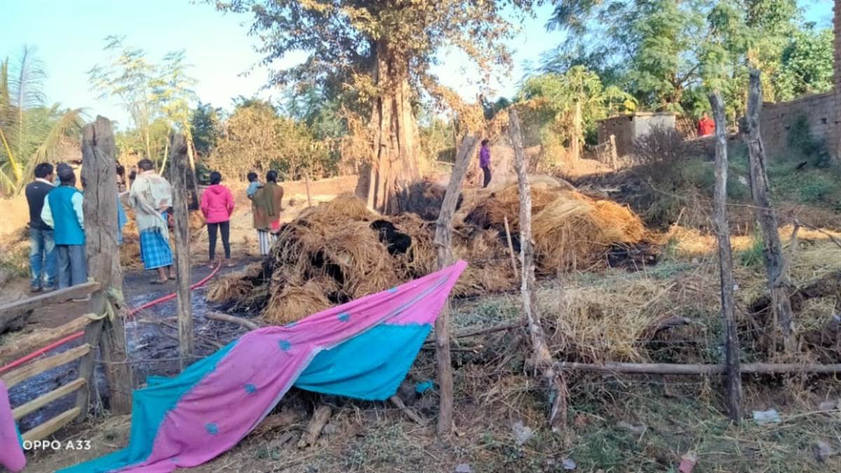 पुडू में असामाजिक तत्वों ने 11 एकड़ धान की खरही लगा दी आग - Antisocial ...
