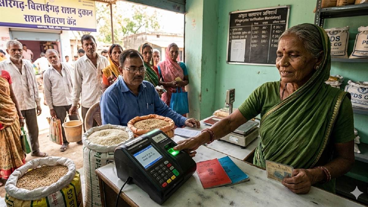 छत्तीसगढ़ की राशन दुकानों में अब अंगूठे से ही मिलेगा राशन, ओटीपी से 5 ...