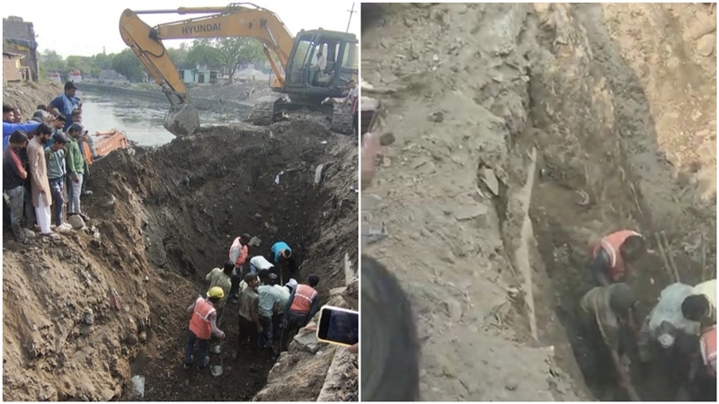 Indore News: इंदौर में सीवरेज के पाइप बिछाने के लिए गड्ढे में उतरे मजदूर की मिट्टी धंसने से मौत ...