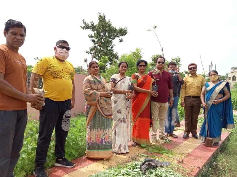 Raipur News: सरजू बांधा नया तालाब मुक्तिधाम में पौधे रोपकर लिया संकल्प