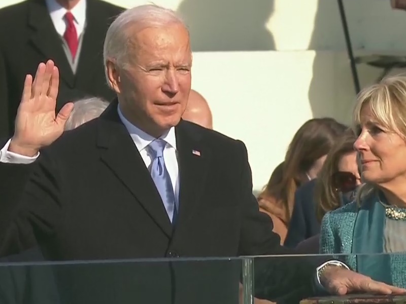 Joe Biden swearing in ceremony : जो बाइडेन ने ली शपथ, बने अमेरिका के 46 ...