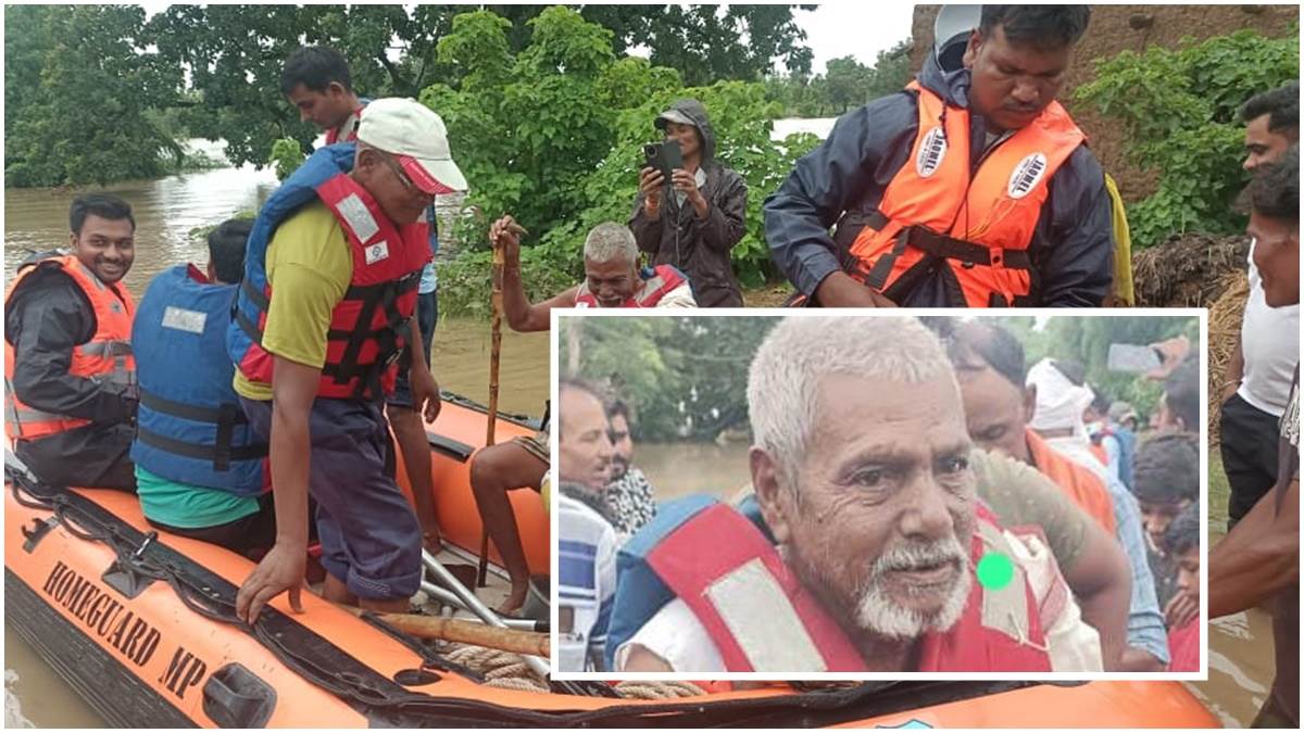 बालाघाट में वैनगंगा में पानी बढ़ा, शिव मंदिर में फंसे पुजारी तोपराम ...