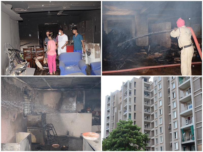 Gwalior News : 10 मंजिला इमारत में आग, जान बचाने चौथी मंजिल से कूदे लोग ...