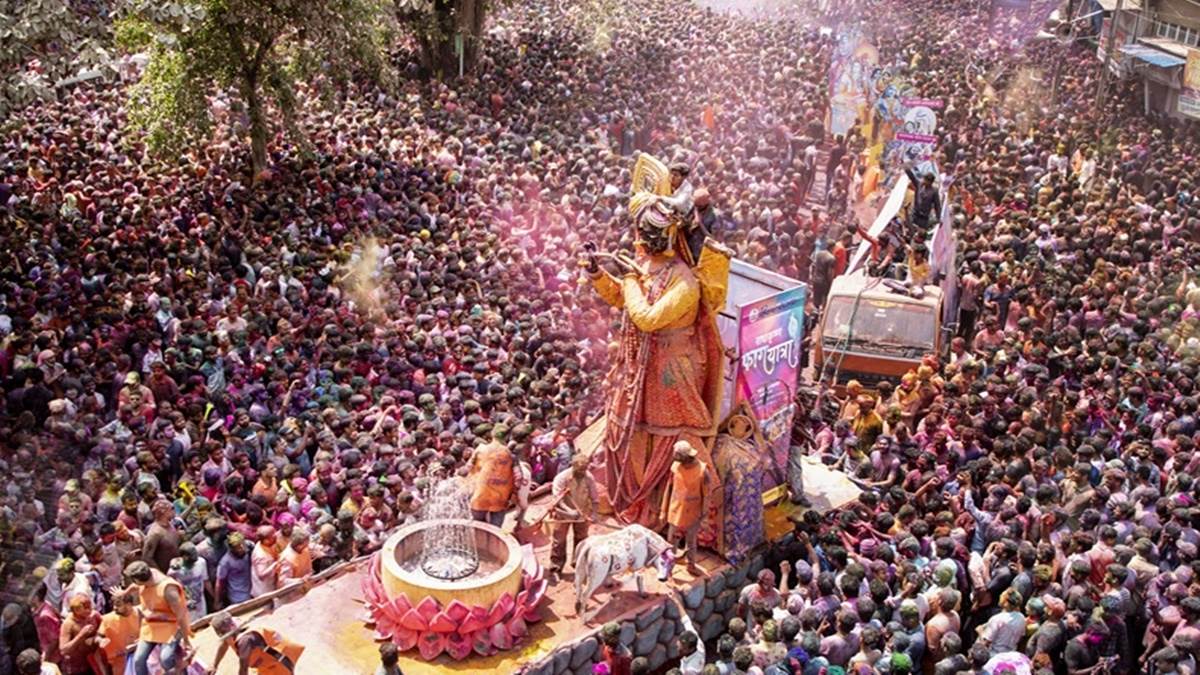 Rangpanchami 2024: इंदौर गेर एप लांच, बालकनी और छतों से रंगपंचमी का ...