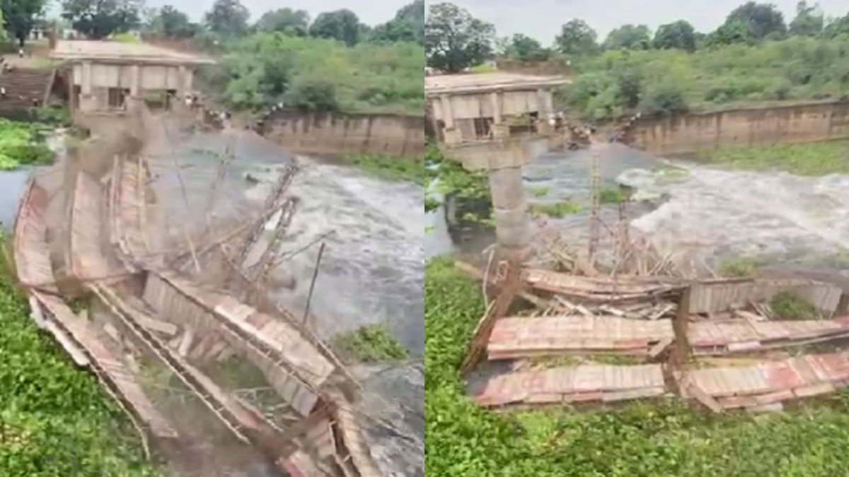 Durg News: पहली ही बारिश में पुल बनाने लगाया स्ट्रक्चर भरभरा कर गिरा ...