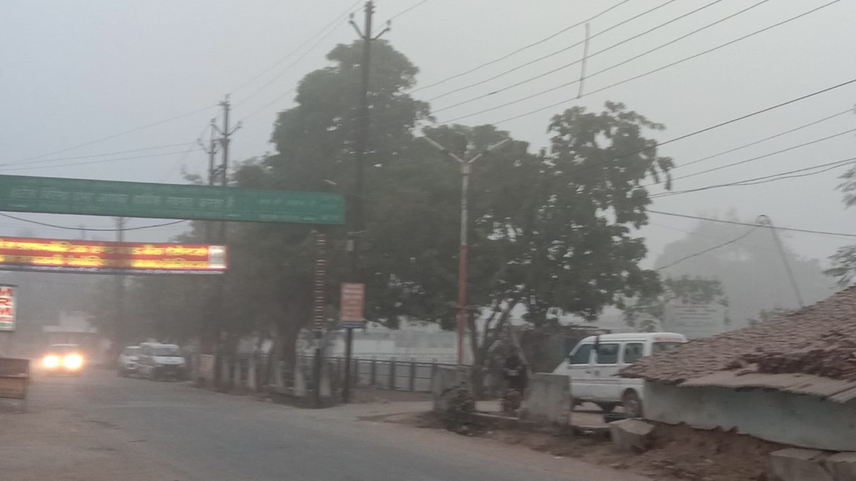 Weather News Ambikapur: घने कोहरे में ढंका शहर,शीत लहर से सिहरे लोग