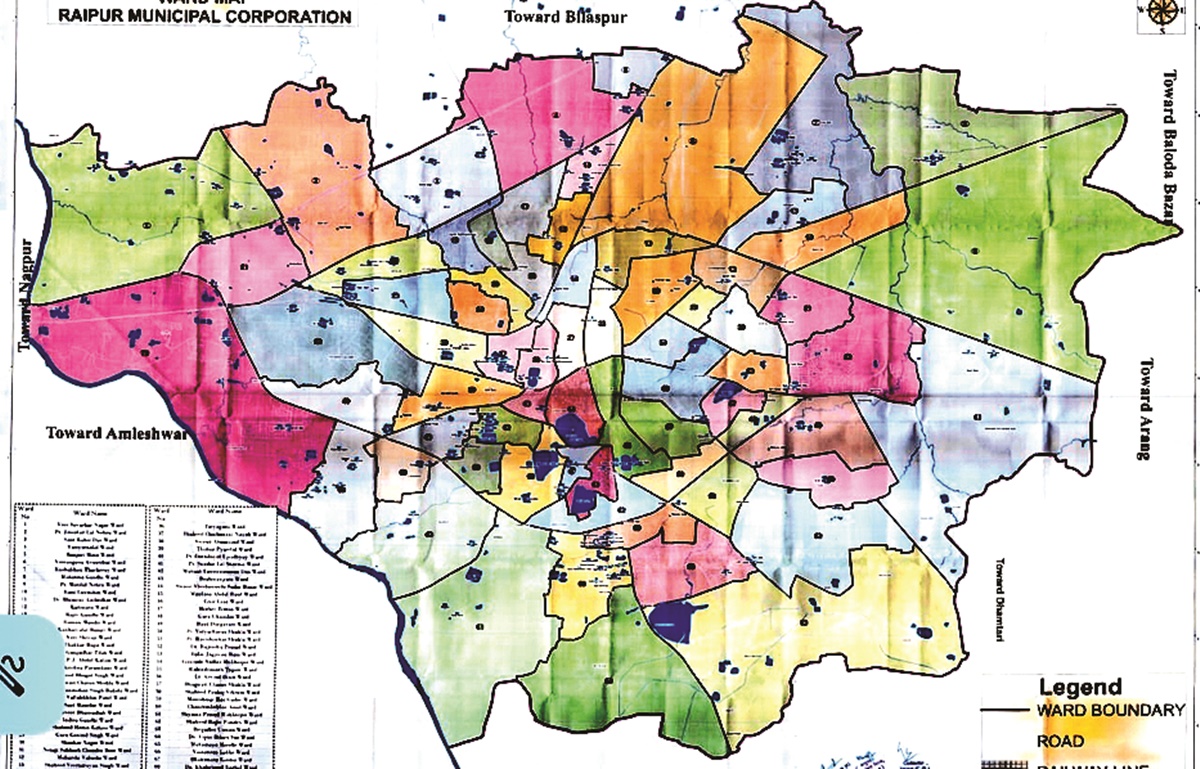 निकाय चुनाव के लिए परिसीमन में रायपुर के 70 वार्डों की तस्वीर बदली ...