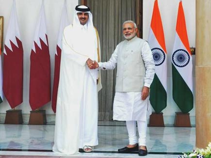 भारत दौरे पर कतर के अमीर, पीएम मोदी से की मुलाकात